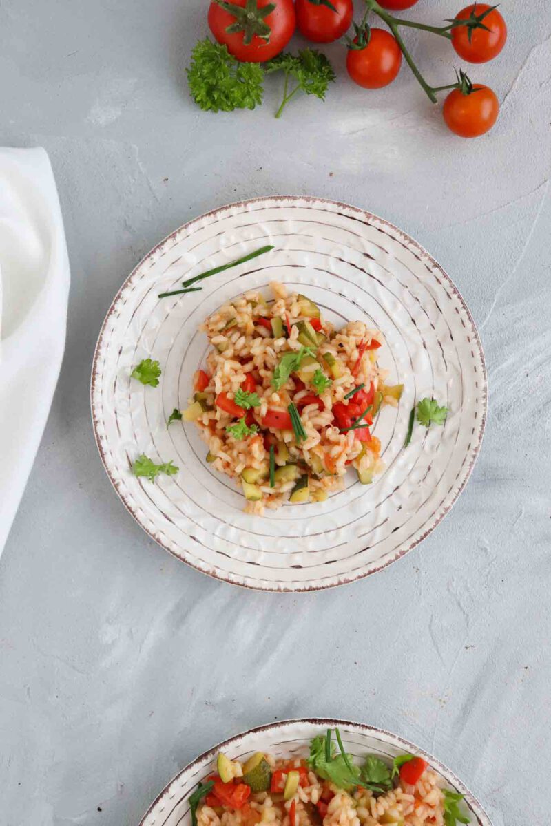 Risotto mit Paprika und Zucchini - Stylingkitchen