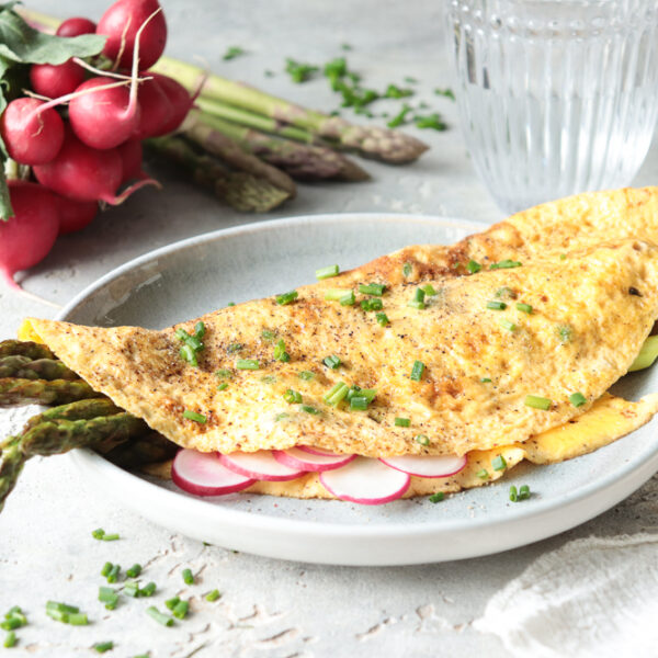 Wunderbar Omelett Mit Weiem Spargel Bild